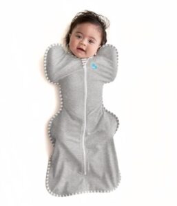 love to dream swaddle up, baby sleep sack, self-soothing swaddles for newborns, improves sleep, snug fit helps calm startle reflex, new born essentials for baby, 1.0 tog, 5-8.5 lbs, gray