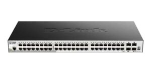 d-link 52-port gigabit stackable smart managed switch with 10g uplinks | 48 gigabit ports + 4 10gbe sfp+ ports| l2+/l3 lite |vlans |web managed |surveillance mode |ndaa compliant (dgs-1510-52x)