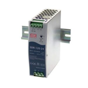 mean well sdr-120-24 din-rail power supply with pfc function, 24vdc, 5a, 120w