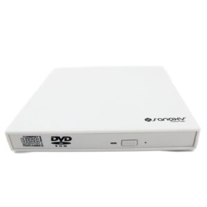 sanoxy portable usb 2.0 slim external dvd rom cd-rw combo drive writer with read and write function (white)