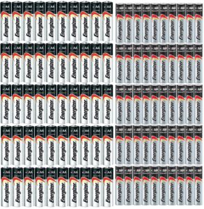 combo 50x aa + 50x aaa energizer max alkaline e91/e92 batteries made in usa exp. 2023 or later ((bulk packaging)