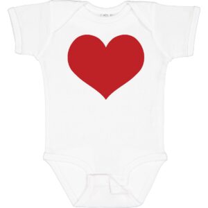 inktastic red heart valentine baby bodysuit newborn 0020 white 5810