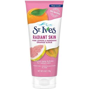 st. ives radiant skin pink lemon and mandarin orange face scrub 6 oz (pack of 2)