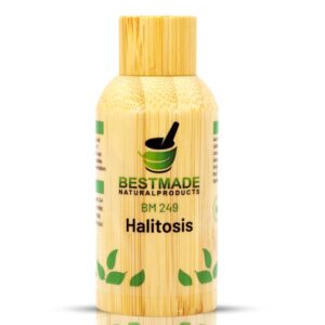 bm249 halitosis, natural remedy for bad breath - helps improve oral health, reduce smelly breath & restore healthy bacteria in the mouth, 30ml