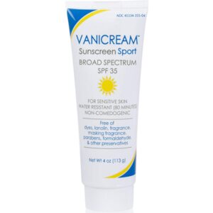 vanicream spf 35 sunscreen sport, unscented, 8 oz (pack of 2)