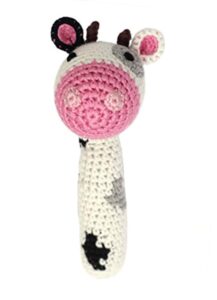 cheengoo - organic baby rattle - cow