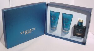 versace eros edt spray 1.7 oz + after shave 1.7 oz + shower gel 1.7 oz