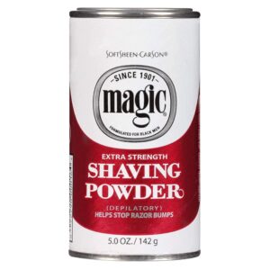 magic red shaving powder 5.0 oz. extra strength depilatory by magic