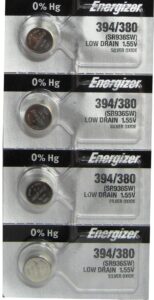 4 pcs energizer 394-380ts button cell batteries 394 ox