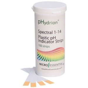 phydrion 9600 plastic ph indicator strips, 6.5 to 13.0, flip top vial packaging