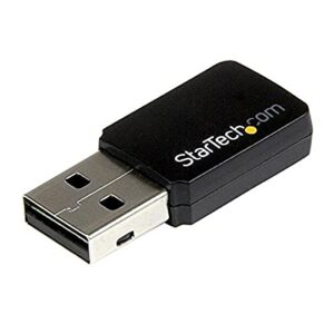 startech.com usb 2.0 ac600 mini dual band wireless-ac network adapter - 1t1r 802.11ac wifi adapter - 2.4ghz / 5ghz usb wireless (usb433wacdb), black