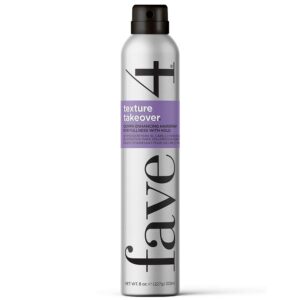 fave4 hair texture takeover hairspray, oomph enhancing texturizing spray for volume, 8 oz