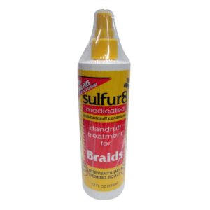 sulfur-8 dandruff treatment for braids 12 ounce spray (354ml) (pack of 2)