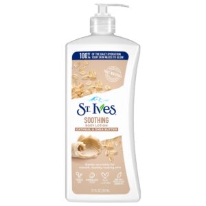 st. ives nourish & soothe, oatmeal & shea butter body lotion 21 oz (pack of 2)