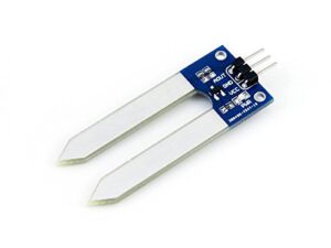 waveshare soil moisture sensor module detector soil hygrometer detection module detection depth 38mm, compatible with raspberry pi 5/4b/3b/zero/zero w/zero 2w/pico/pico w/pico wh