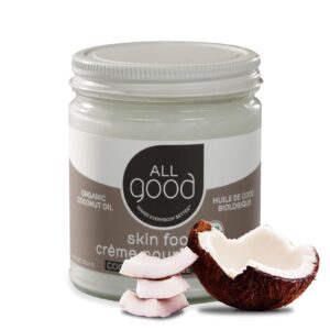 all good organic coconut oil skin food - natural moisturizing skin care - non gmo - vegan (coconut)