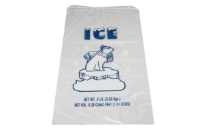 inno-pak 368309990 drawstring ice bag, polar bear, 8lb, 18" x 12" (pack of 500)