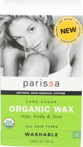 parissa natural hair removal organic wax, cane sugar, 8 oz