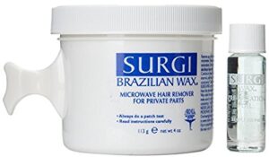 surgi-wax brazilian waxing kit for private parts, 4-ounce boxes (pack of 6)