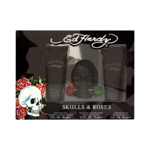 ed hardy skulls and roses fragrance set, 3 count