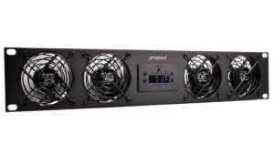 procool sp480xt-e / 2u temperature controlled silent rack fan/airflow= exhaust/home theater av cabinet cooling broadcast server recording studio rack fan