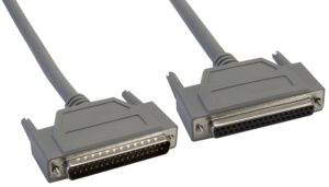 amphenol cs-dsdmdb37mf-015 37-pin db37 deluxe d-sub cable, shielded, male/female, 15', gray