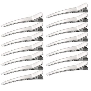 50 pack 2.36 inches hair clips, marrywindix silver metal alligator hair pins teeth bows hair clips hairdressing salon hair grip diy accessories hairpins for women, girls and hairdresser sliver