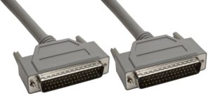 amphenol cs-dsdmdb50mm-002.5 50-pin db50 deluxe d-sub cable, shielded, male/male, 2.5', gray