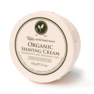 taylor of old bond street organic shaving cream w/aloe & jojobanew 5.3 oz.