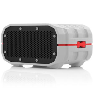 braven brv-1 portable waterproof bluetooth speaker (grey/red)