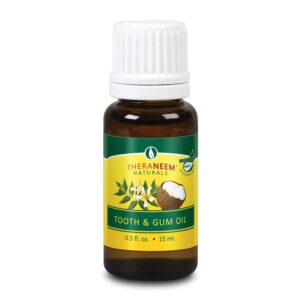 theraneem neem tooth & gum oil | supports healthy teeth & gums with coq10, coconut oil & supercritical extracts | 0.5oz