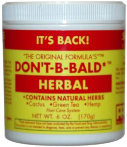 don't b-bald herbal gro hair & scalp - yellow/red 4 oz.