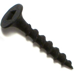 hard-to-find fastener 014973301248 coarse square drive drywall screws, 6 x 1-inch, 1548-piece,black