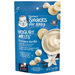 gerber graduates yogurt melts, banana vanilla, 1 ounce