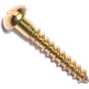 hard-to-find fastener 014973132262 slotted round wood screws, 10 x 1-1/4-inch