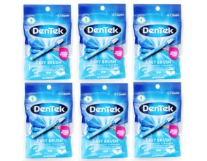 dentek easy brush wide interdental cleaners 16 count (pack of 6)