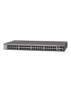 netgear gs752tx-100nes 52-port smart managed pro stackable switch, 48gbe, 2 sfp+, 2 10gbase-t, prosafe lifetime protection (gs752tx)