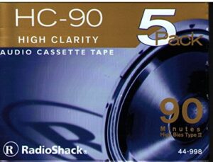 radio shack hc-90 high clarity blank audio cassette tapes (high bias, type ii, 90 mins)