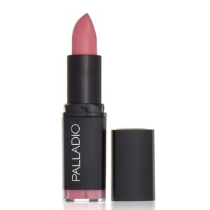 palladio herbal matte lipstick, bella pink, creamy and full coverage long lasting matte lipstick