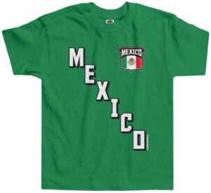 threadrock little boys' mexico national pride #2 toddler t-shirt 3t kelly green