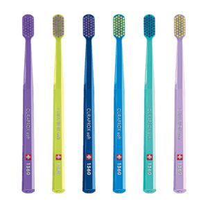 curaprox soft toothbrush cs 1560, 6 pack, colors may vary