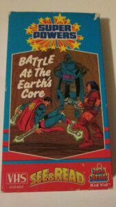 dc comics super powers battle at the earth's core {vhs video} kid stuff see & read (1985)