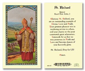 prayer to saint richard holy card, pack of 25