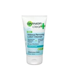 garnier clean+ makeup removing lotion cleanser sensitive skin, 5 fluid ounces