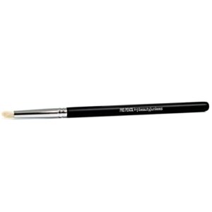 pencil eyeshadow smudge makeup brush - beauty junkees professional eyeliner smudger make up brush, small soft firm pointed natural hair bristles for blending eye shadow liner, premium quality