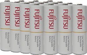 16 fujitsu aa rechargeable nimh batteries 1.2v 1900mah ready-to-use made in japan