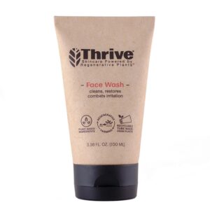 thrive natural care face wash gel - daily facial cleanser - gently cleanses face without over drying - vegan