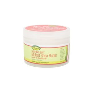 nothing but melted shea butter leave-in conditioner - sulfate-free hair cream softens, detangles and seals in moisture for all types of healthy, curls, color-safe - 8.8 oz (pack of 1)