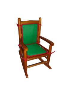 baby doll bedding holiday solid reversible junior rocking chair pad, green/red