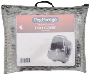 peg perego primo viaggio rain cover – accessory - approved for use with any peg perego primo viaggio infant car seats - clear with light grey